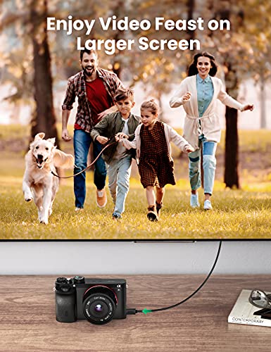 UGREEN Micro HDMI to HDMI Cable Adapter 4K 60Hz Ethernet Audio Return Channel Compatible with GoPro Hero 7/6 Raspberry Pi 4 Retroid Pocket 2+ Yoga 3 B500 Sony A6000 Camera Video Capture Card 3FT