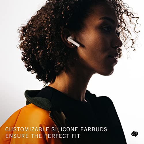 Urbanista Paris True Wireless Earphones 20H Playtime Wireless Charging Case and Bluetooth 5.0, Noise Cancelling Earphones with Touch Controls + Built-in Mic, Compatible with Android and iOS β Black