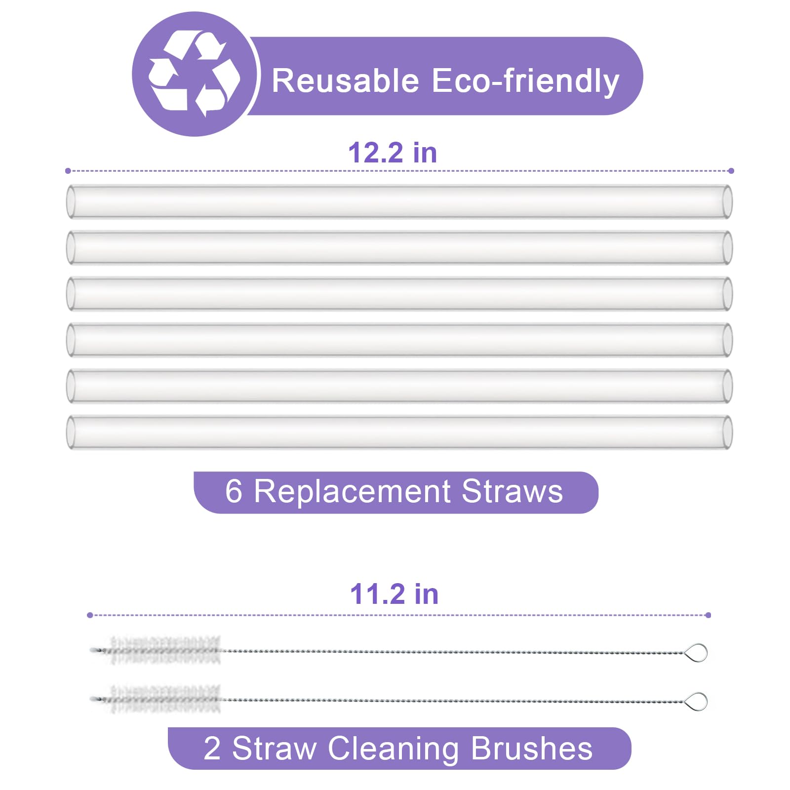 2 Pack Stanley Lid Replacement 40 oz Tumbler with Handle for Stanley Cup 2.0 Version - 6 Pcs Extra Long Reusable Straws & H2.0 Silicone Spill Proof Stopper - Spill Resistant Covers 3 Set (Beige)