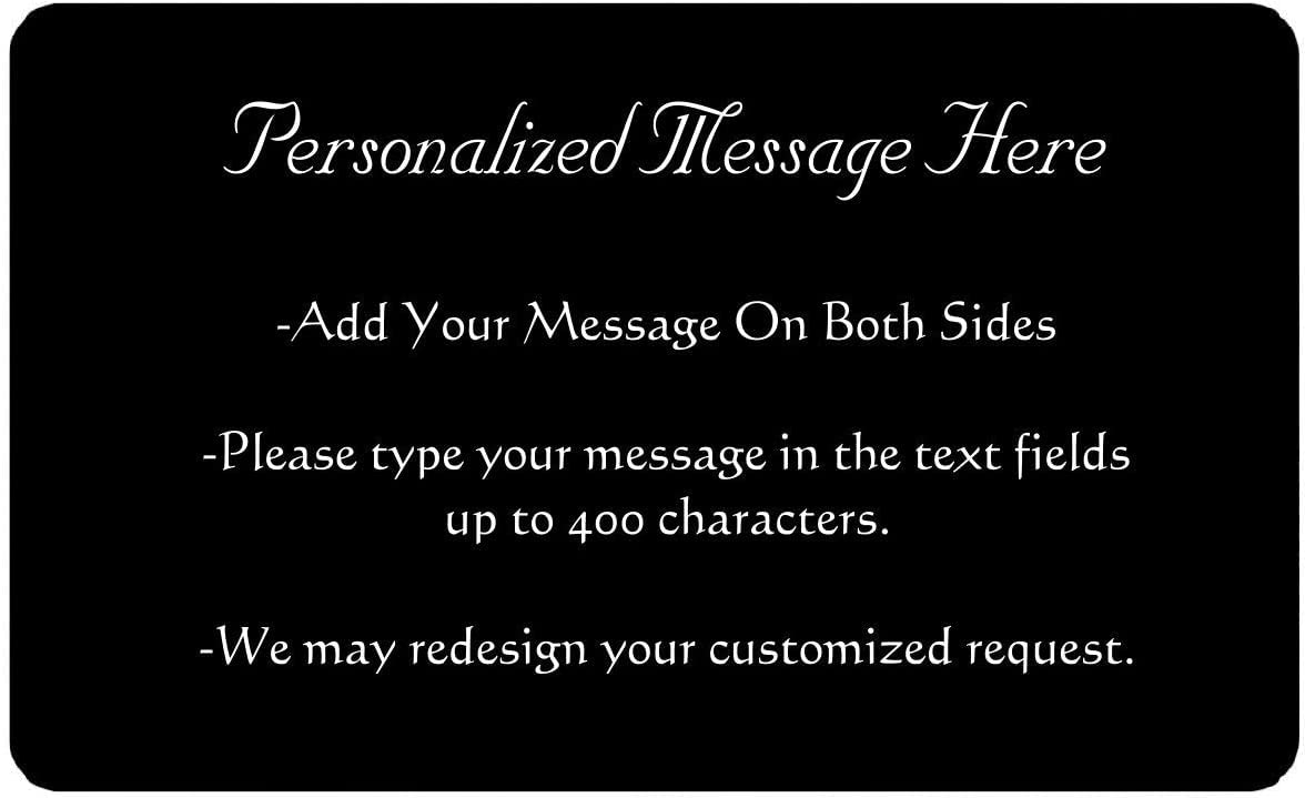 Personalized Message Text Engraved Metal Wallet Card,Wallet Inserts, Love Note, Deployment Card (Custom Quote)