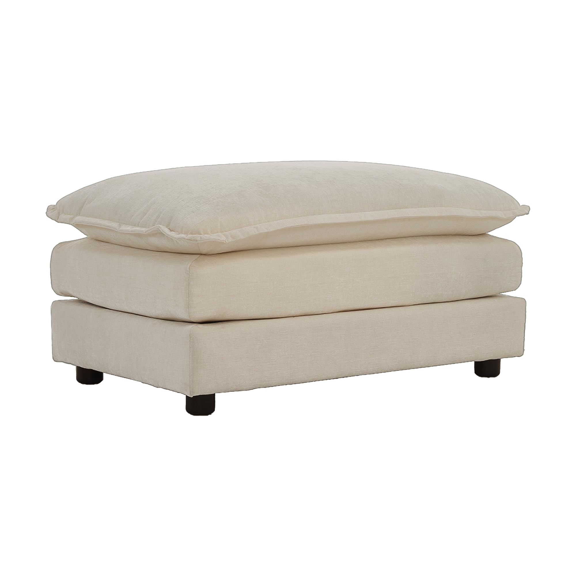 Chenille Upholstery Modular Sectional Sofa Set,U Shaped Convertible Couch with Reversible Chaise and Movable Ottomans,Free Combination Symmetrical Sofa&Couch Bed for Living Room (3 Singel+3 Ottomans)