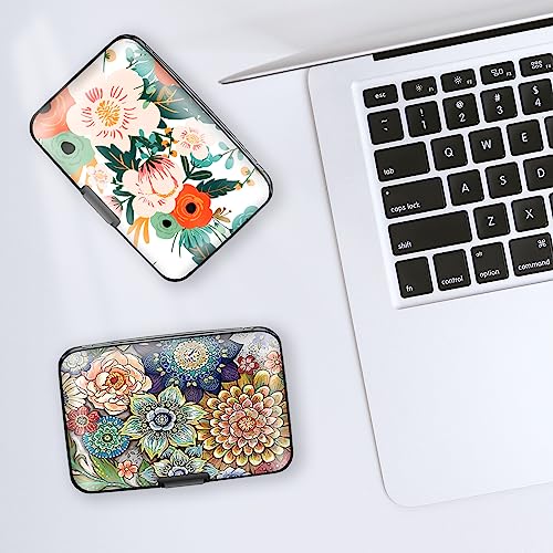 sundee Credit Card Holder with 8 Slots Mini Aluminum Wallet RFID Blocking Slim Metal Hard Case - 03X