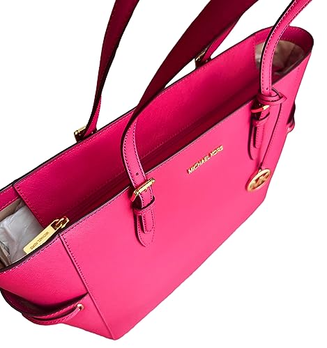 Michael Kors Gilly Large Jet Set Drawstring Top Zip Tote (Carmine)