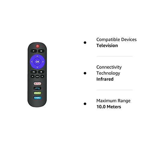 TCL/Roku TV Replacement Remote RC280 w/Volume Control Button