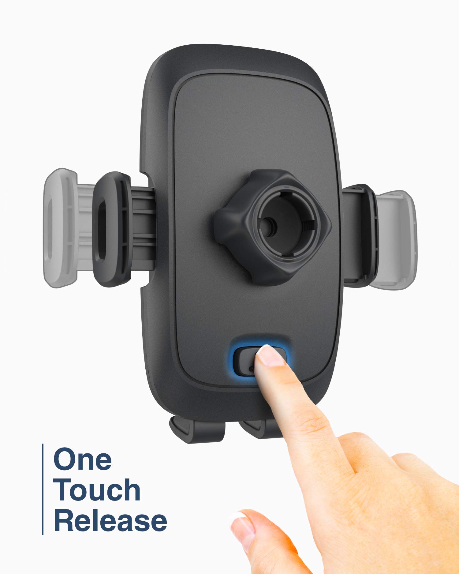 ENCASED Car Phone Holder for All Motorola and LG Smartphone Models, Ultra Grip Windshield + Dash Vehicle Cellphone Mount (Black)