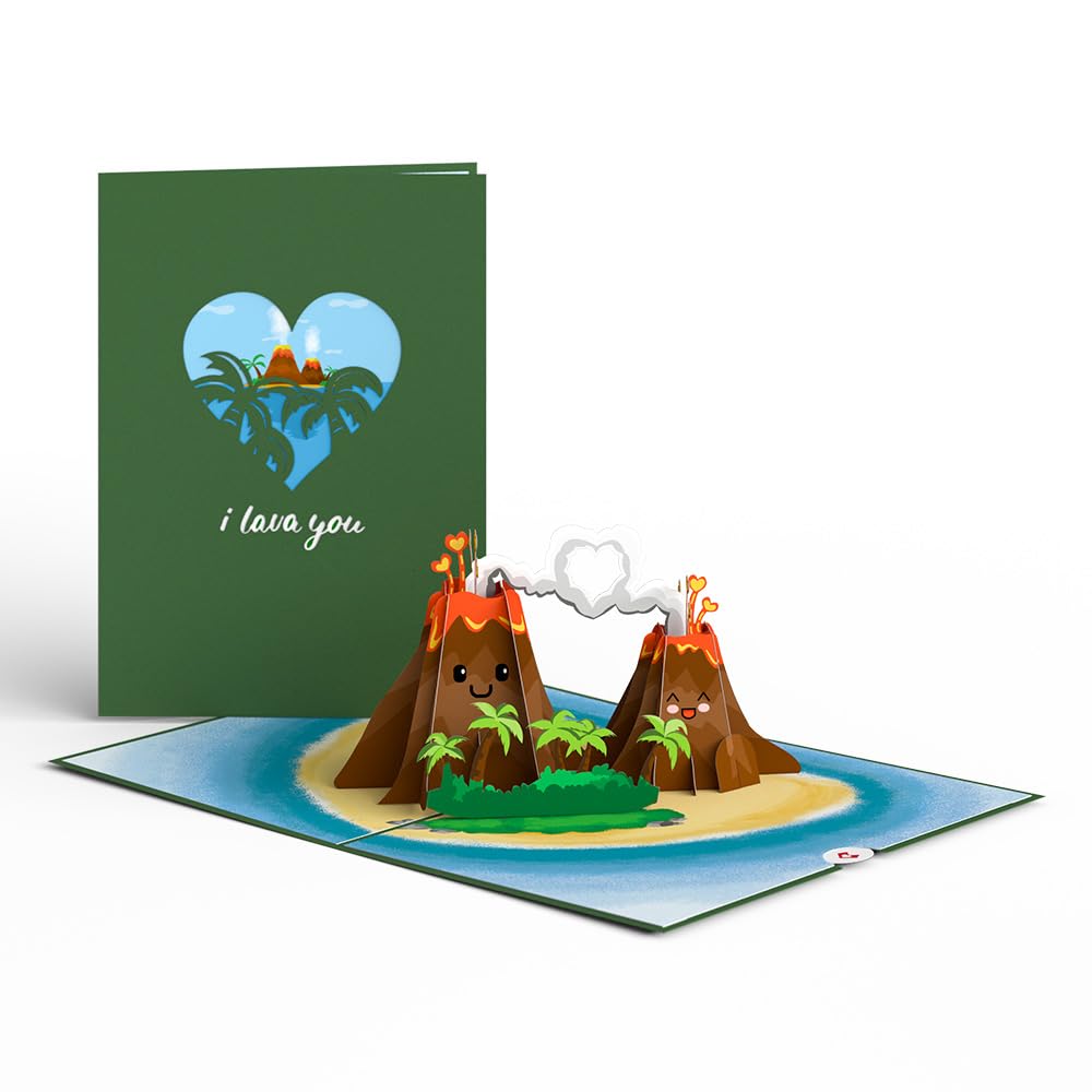 Lovepop “I Lava You” Pop Up Card, 5x7 - 3D Greeting Card, Card for Mom & Dad, Pop Up Anniversary Card for Wife & Husband, Love Card