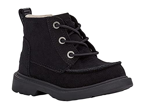 UGG K CHELHAM Weather Fashion Boot, Black Suede, 5 US Unisex Big Kid