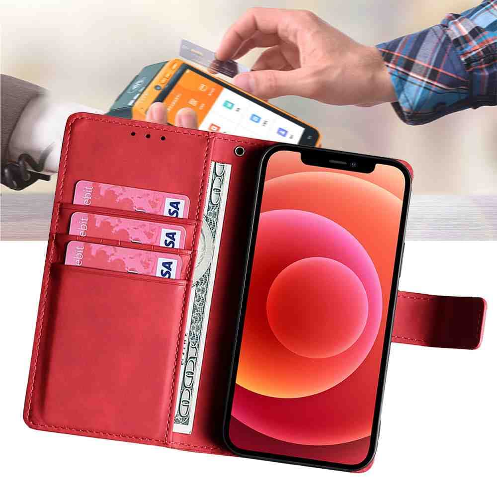 BANLEI2U Phone Cover Wallet Folio Case for LG V20, Premium PU Leather Slim Fit Cover for LG V20, Shock Resistant, Red