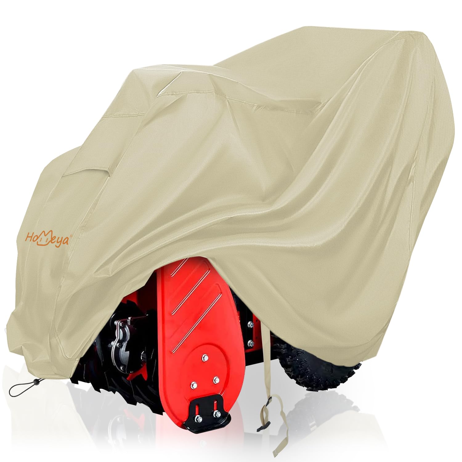 Heavy Duty 600D Oxford Fabric Snow Blower Cover - All Weather Premium Waterproof Dustproof UV Protection - Fit Most Electric Two-Stage Snow Blowers (51.2" L x 33.1" W x 40.2" H)