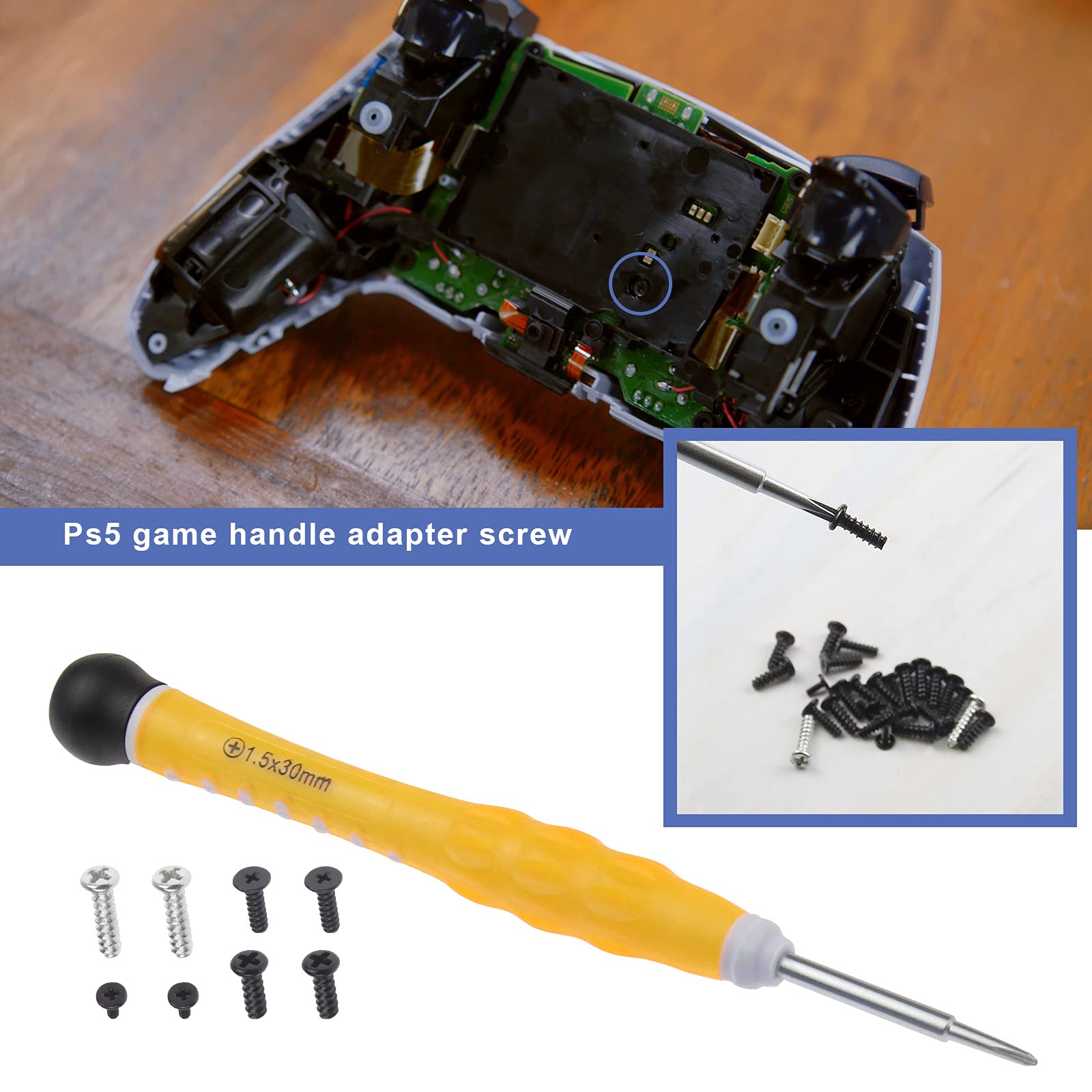 Micro Traders Cross Screwdriver Set Opening Tools Repair Kits for DualSense 5 PS5 Controller with Cleaning Brush Prying Stick Prying Tool Open Shell Tool