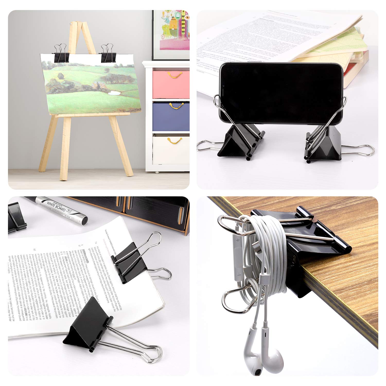 Upgrade Extra Large Binder Clips 2.4 Inch Length for Office (8 Pcs)