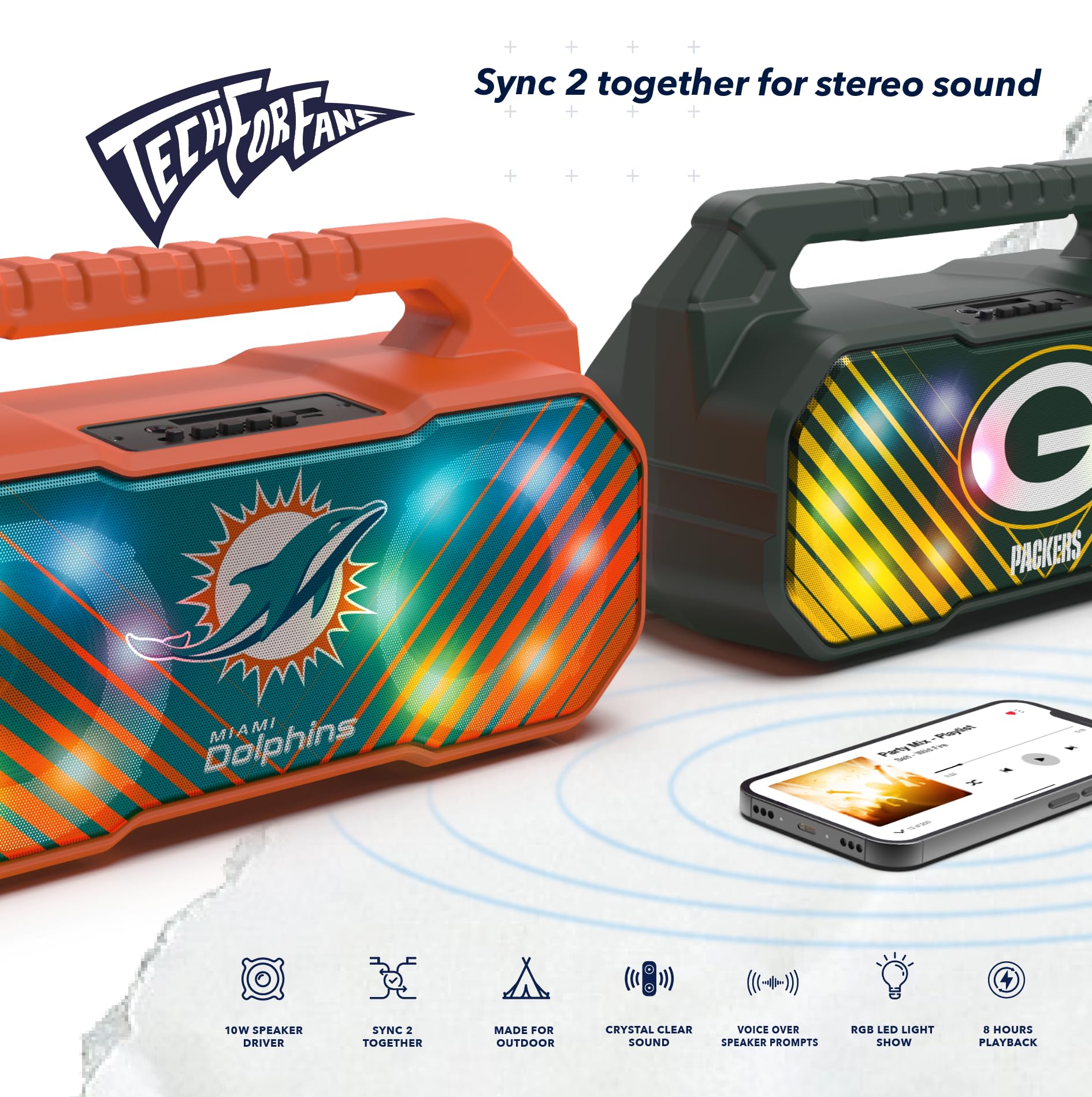 SOAR NCAA Wireless Boombox Speaker, Florida State Seminoles