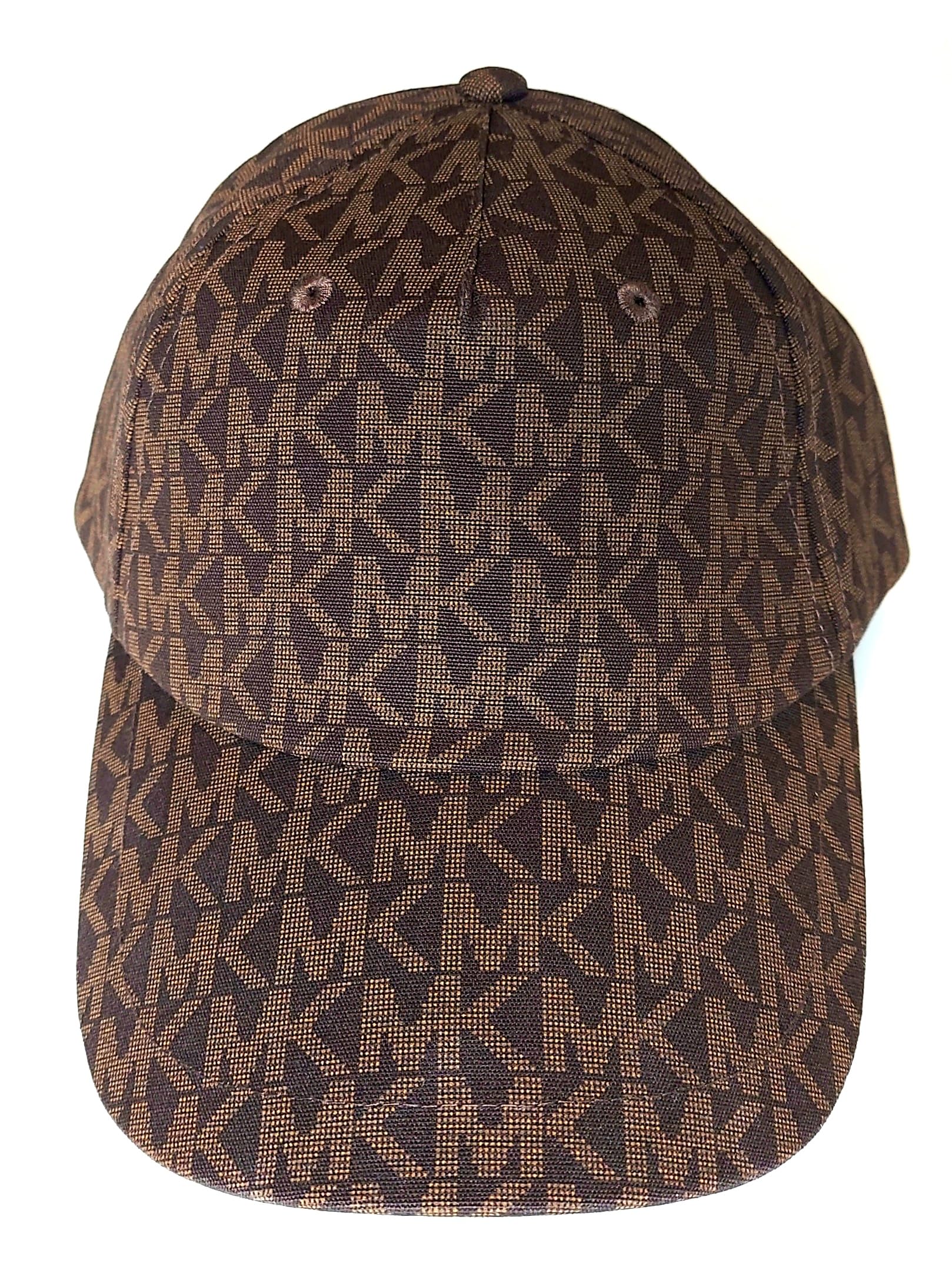 Michael Kors Unisex MK Logo Baseball Hat Cap Brown One Size