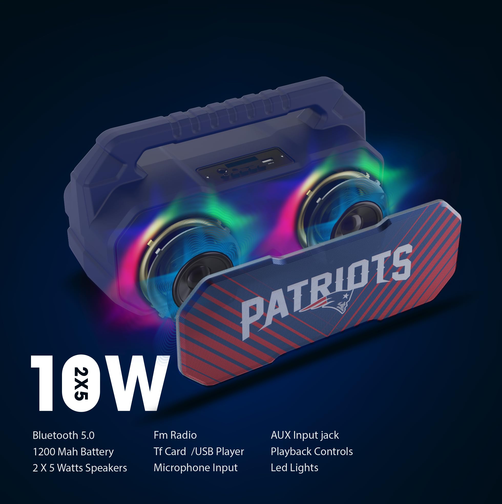 SOAR NCAA Wireless Boombox Speaker, Florida State Seminoles