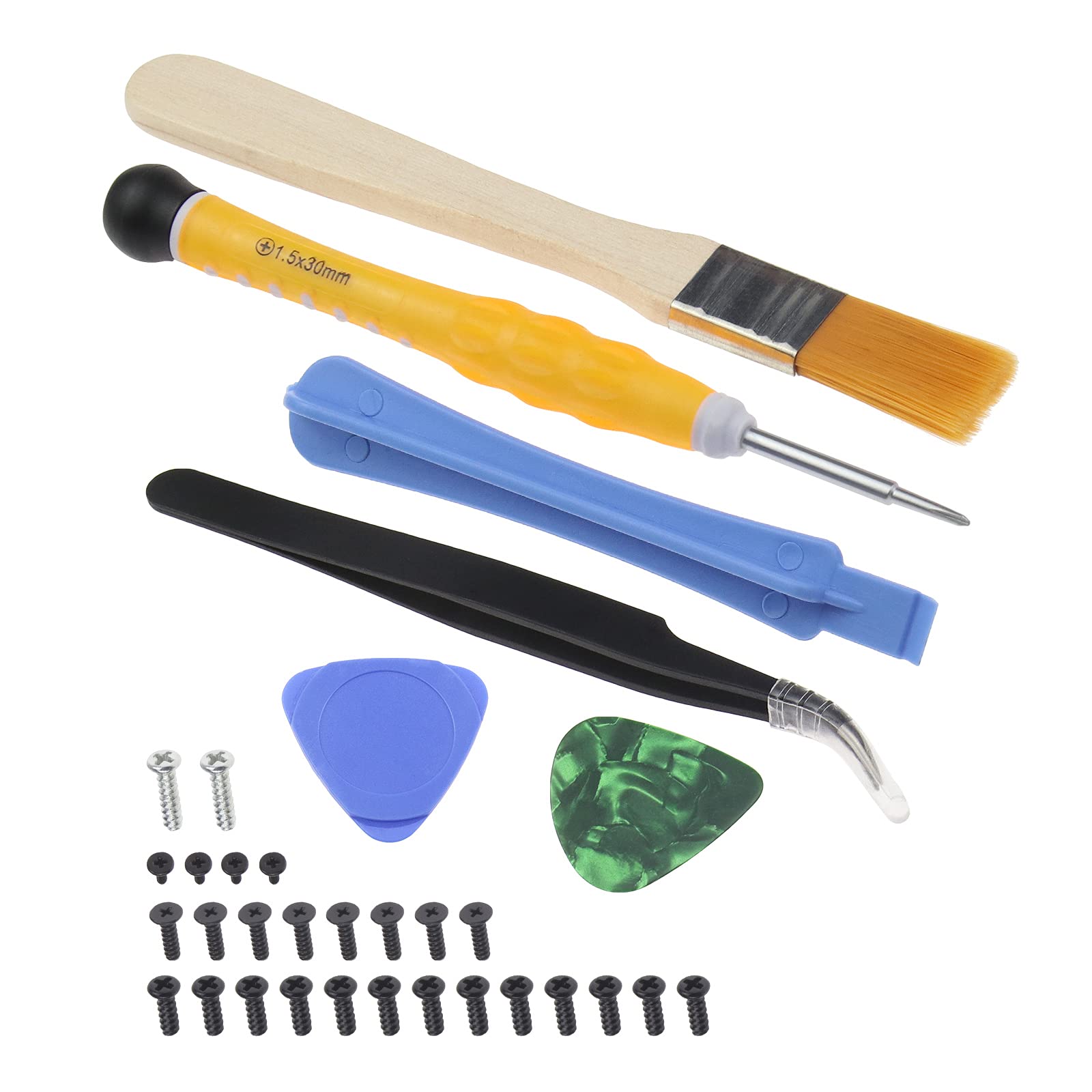 Micro Traders Cross Screwdriver Set Opening Tools Repair Kits for DualSense 5 PS5 Controller with Cleaning Brush Prying Stick Prying Tool Open Shell Tool