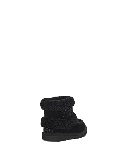 UGG Unisex-Child Ultra Mini Ugg Fluff Boot, Black, 13 Little Kid