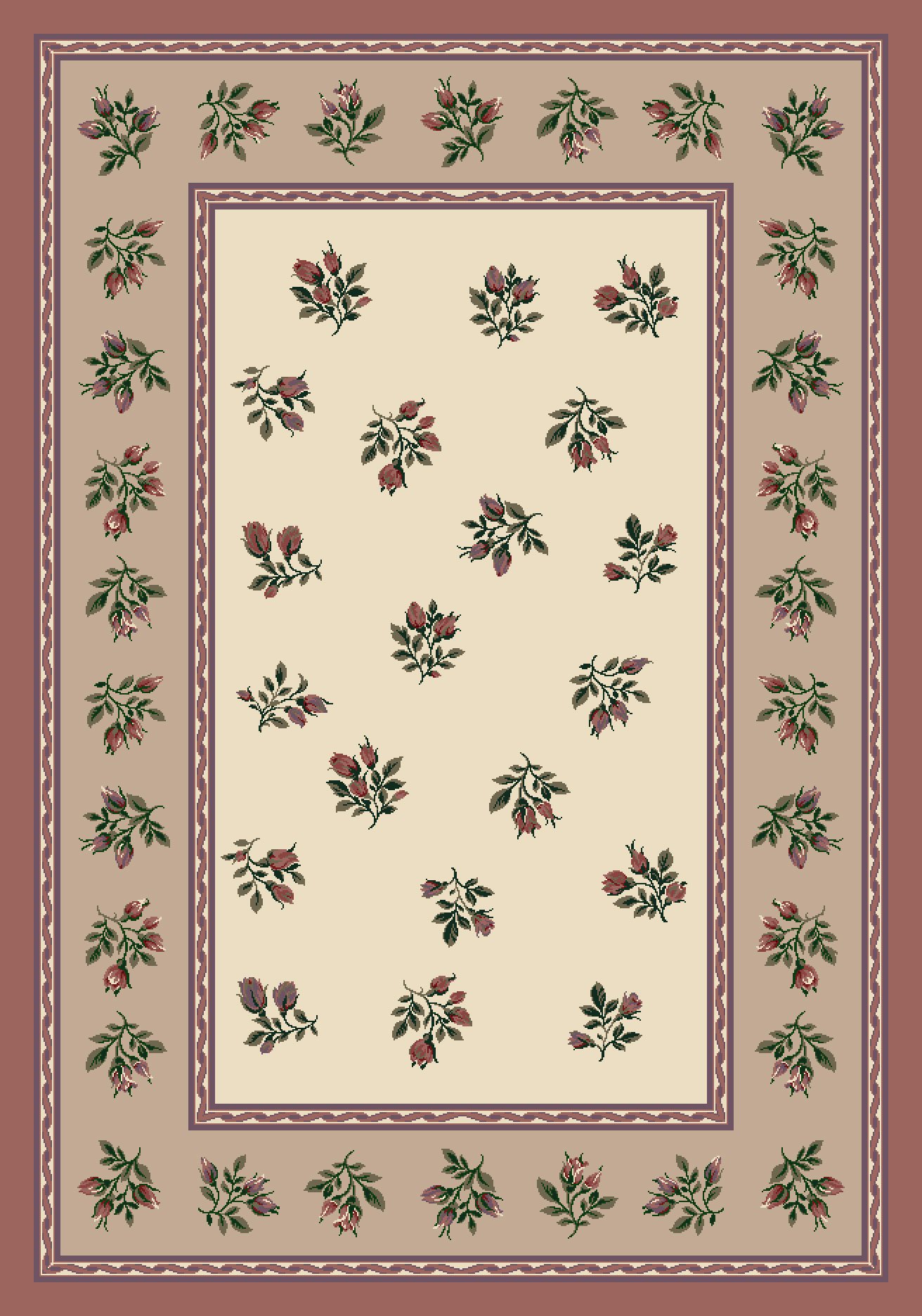 Milliken Signature Francesca 4887C / 2900 7'7" x 7'7" Lt. Rose Round Area Rug