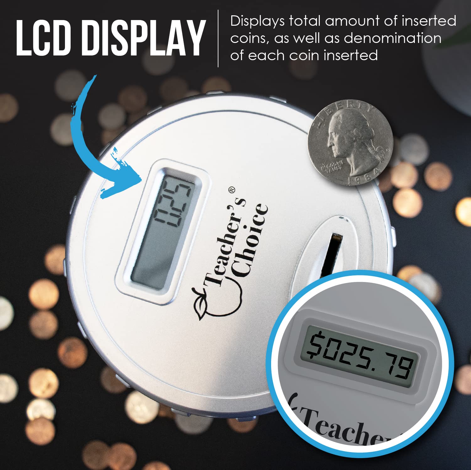 Digital Coin Counter Automatic Coin Sorter - 2020 Version - Digitally Keeps Count of and Automatically Sorts U.S. Coins into Individual Tubes with 20 Coin Wrappers Included