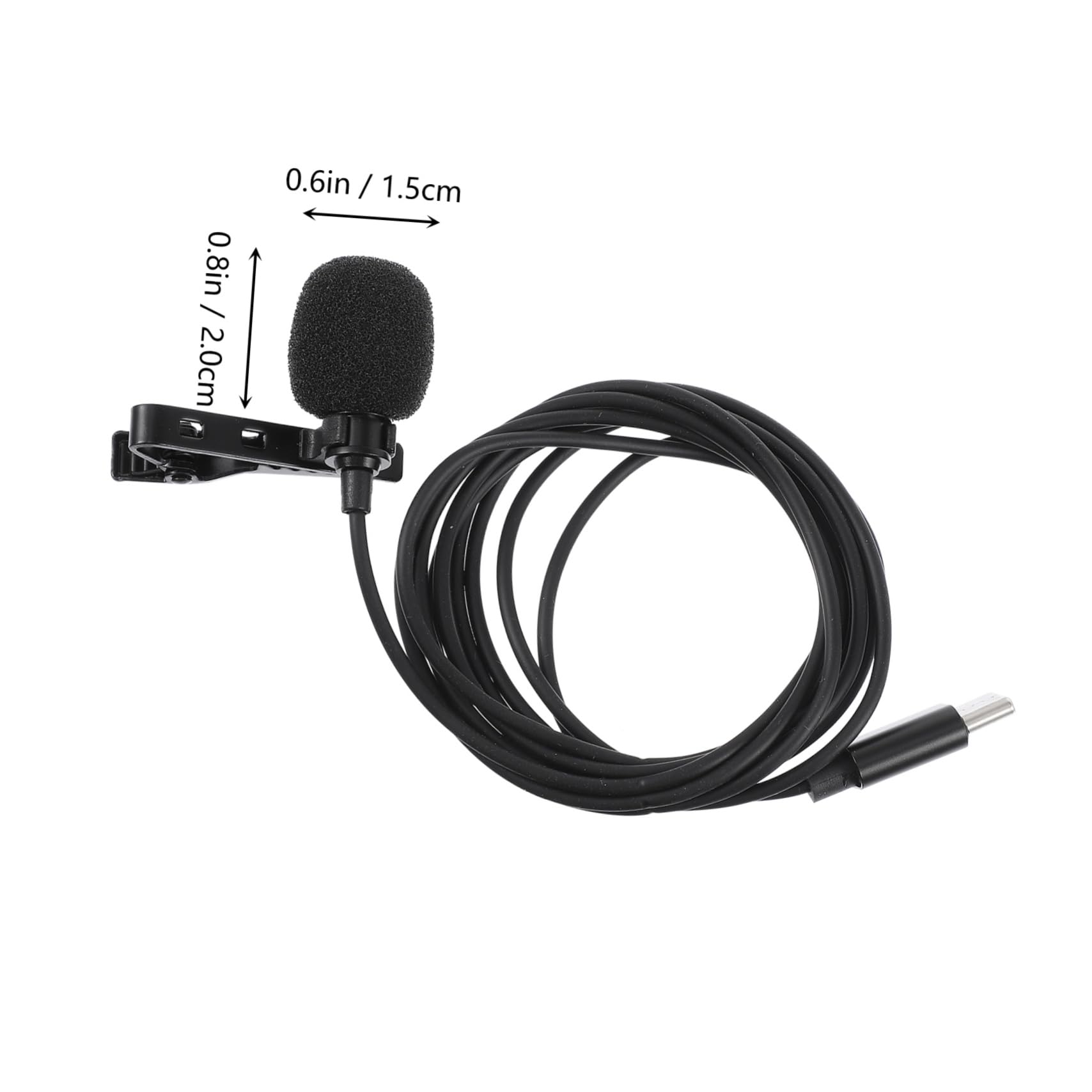 ERINGOGO Lavalier Microphone Mini USB Microphone Wireless Lavalier Mic Lapel Microphone Omnidirectional Lavalier Mic Omnidirectional Microphone Collar Clip Microphone USB-c Microphone TPE