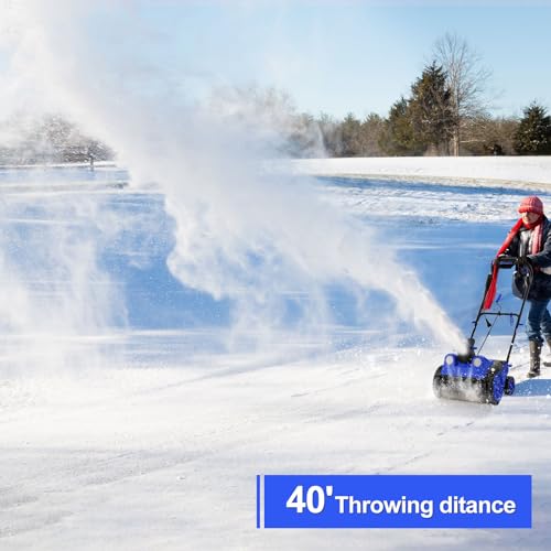 Electric Snow Blower Snow Thrower with 180° Rotatable Chute & Folding Handle for Yard Driveway Have 50FT Corded Power 18 x 10 Inch Clearing Path 30 Feet Throwing Distance