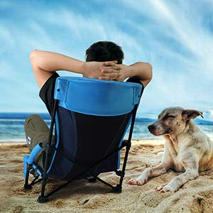 G4Free Beach Chair Folding Portable Beach Backpack Camping Chair for Adults with Mesh Back