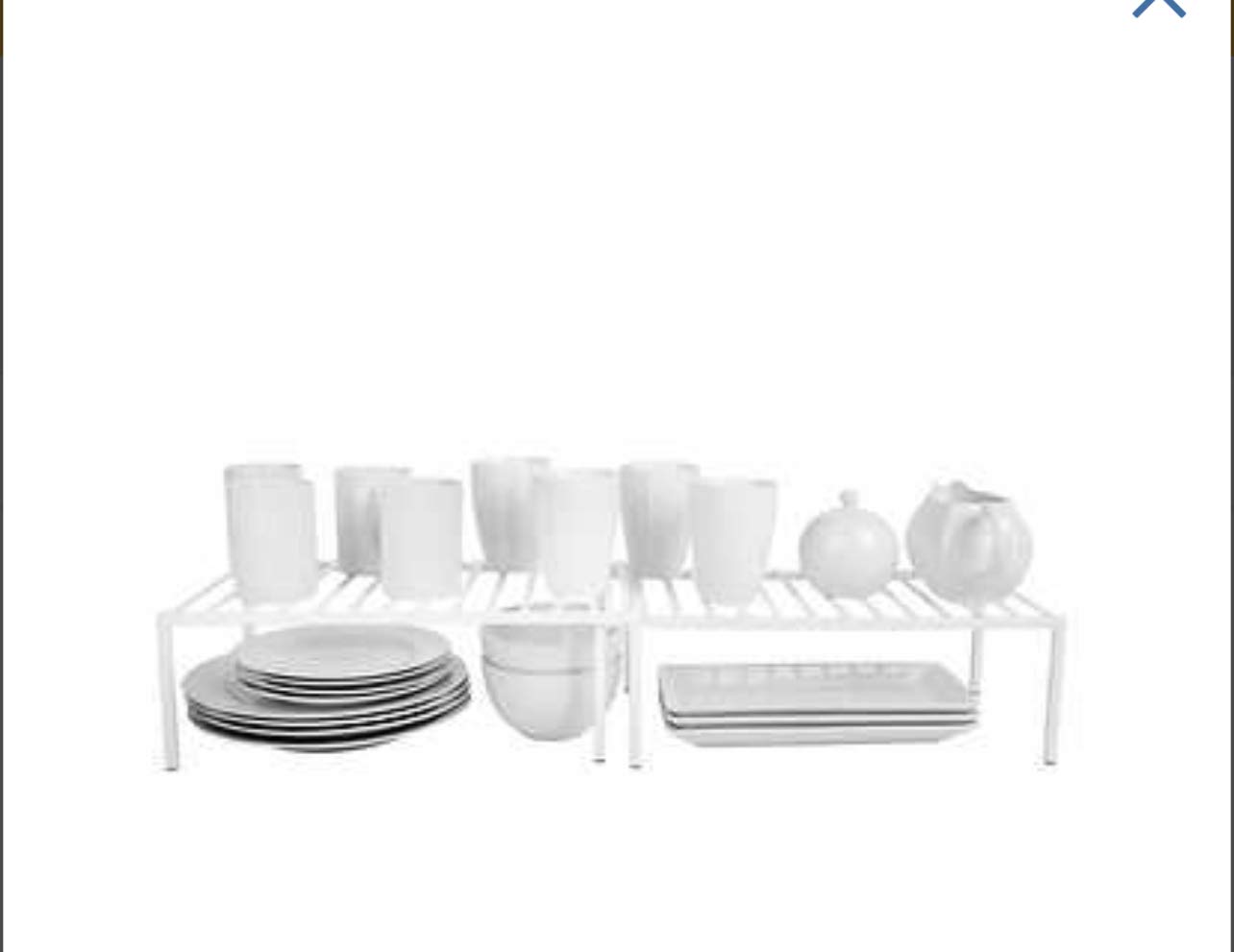 Shelf Organizer 4 Piece - Extendable - White- Smart Design