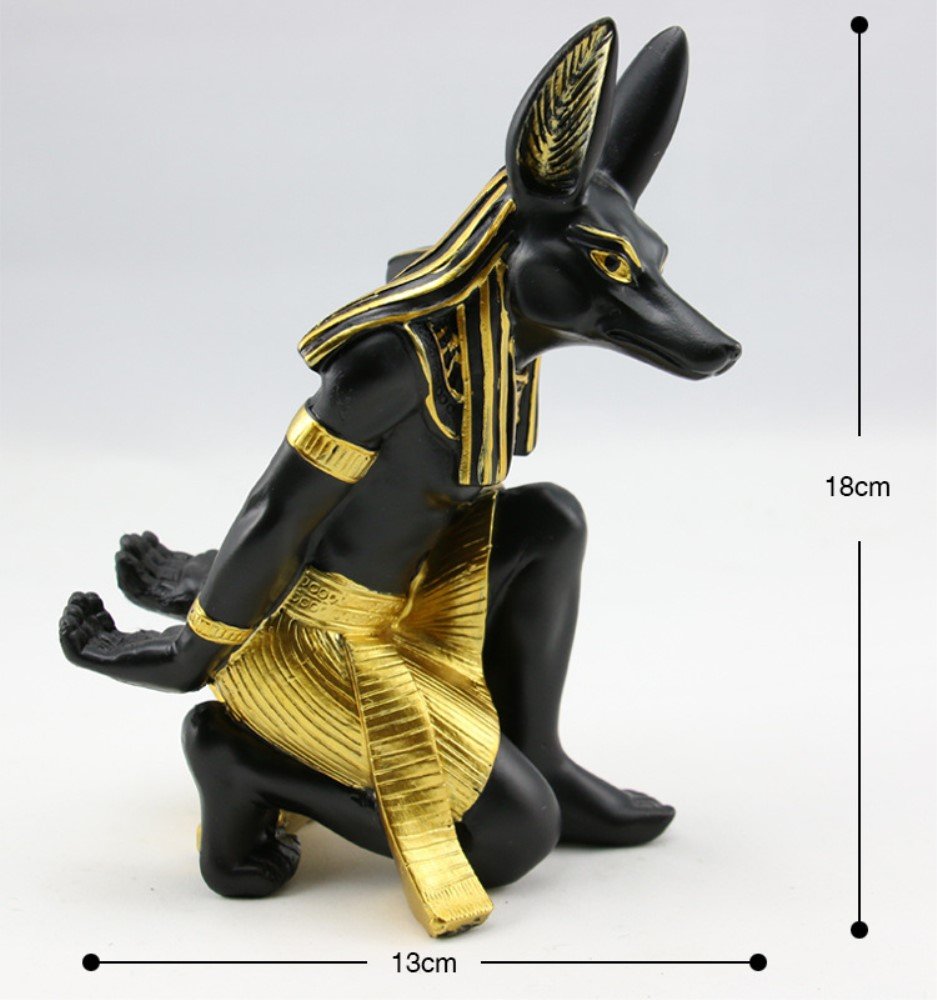 Fantasee Anubis God Wine Rack Holder Ancient Egyptian Deity Wine Bottle Stand Rack Premium Resin Material Novelty Gift for Kitchen Home Room Decoration (Resin - Anubis)