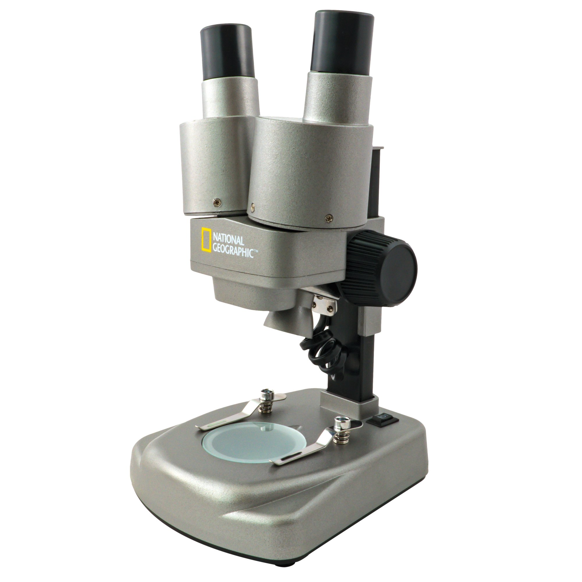 NATIONAL GEOGRAPHIC Dual LED Student Microscope - 50+ pc Science Kit with 10 Prepared Biological & 10 Blank Slides, Lab Shrimp Experiment, Perfect for School Laboratory, Homeschool & Home Education