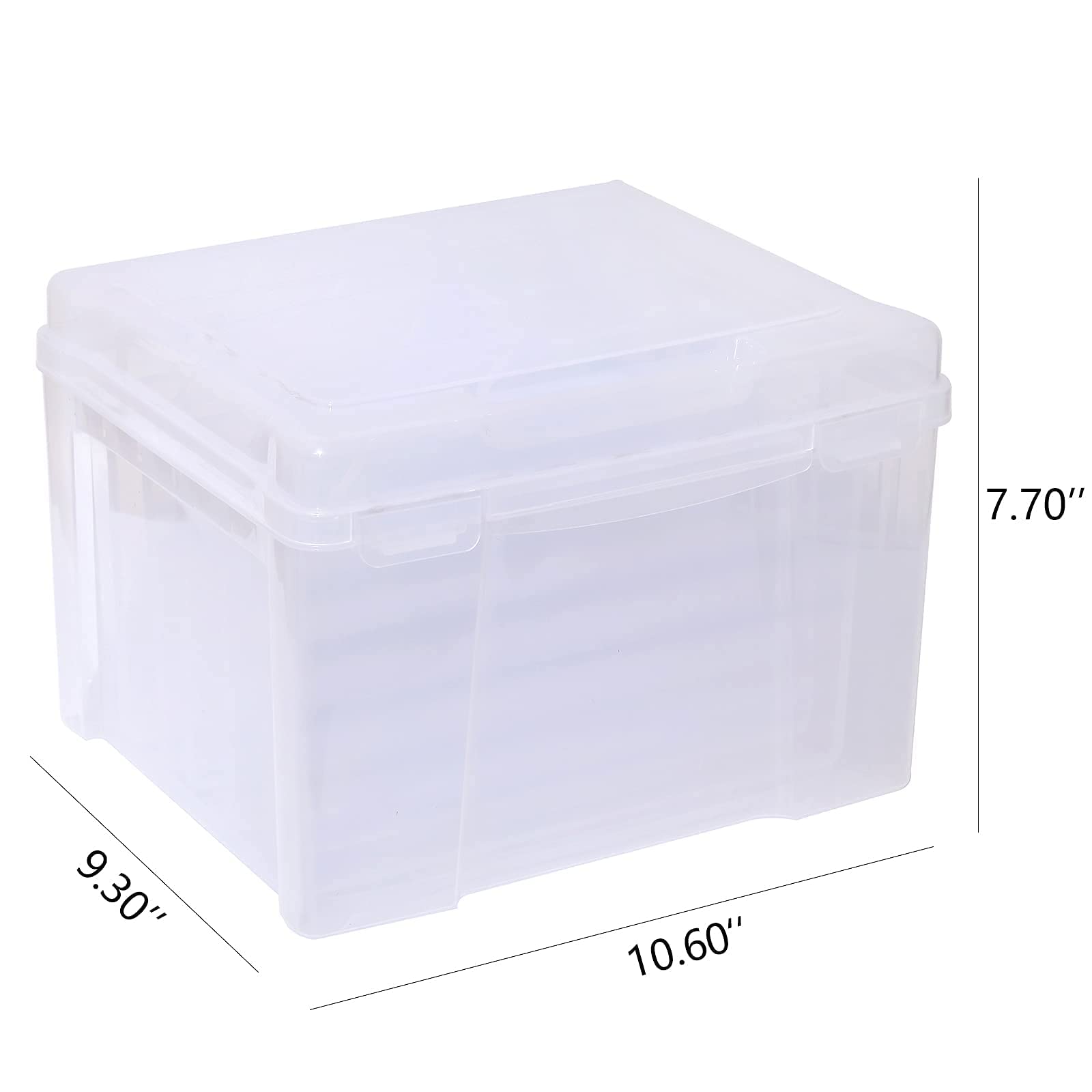 KILONEFE Greeting Card Storage & Organizer Box with 6 Adjustable Dividers for Holiday Birthday Photos, Crafts, Scrapbook, Paper, Stickers, Envelopes and More, Plastic Box of Card (New Version)