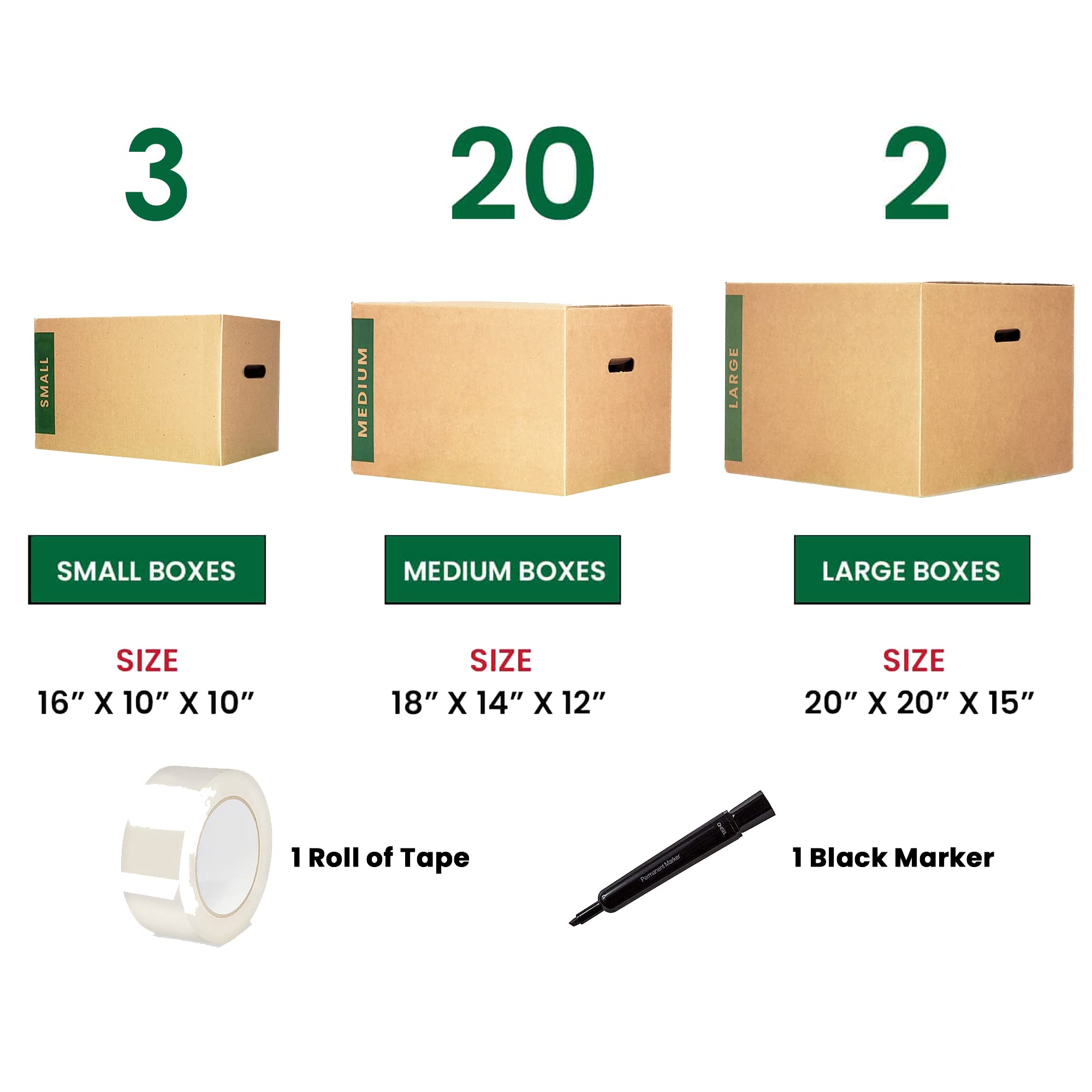 Medium Moving Boxes (20 pack) - Brand: Cheap Cheap Moving Boxes
