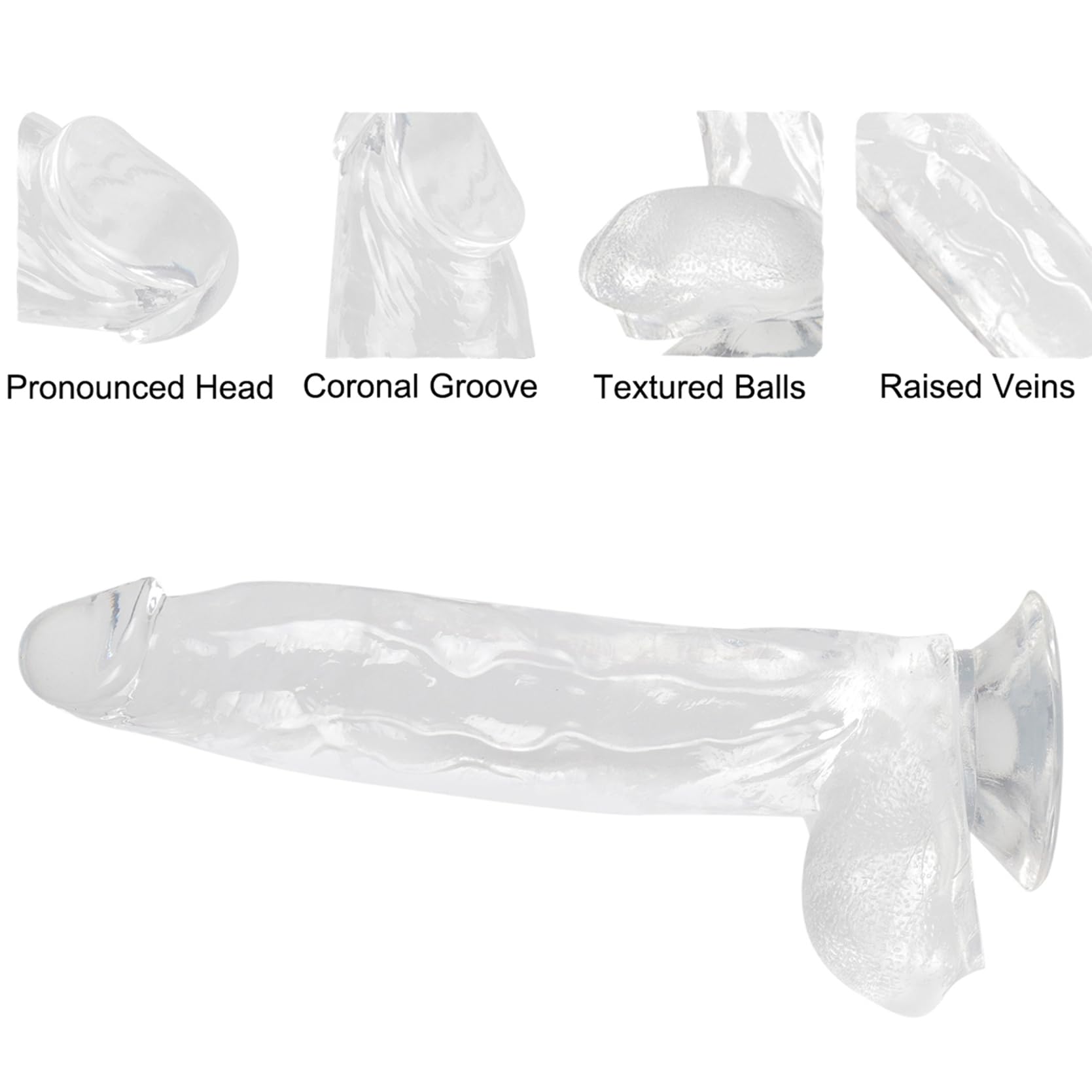 Super Soft Flexible Silicone Suction Cup Realistic Classic Wand-10.4 Inch, The Best Choice for Couples Holiday Relaxation