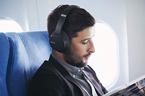 Sony Noise Cancelling Headphones - Wireless Bluetooth Over The Ear Headset with Mic for Phone-Call and Alexa Voice Control β Black + NeeGo 3.5mm Headphone Extension Cable, 10ft