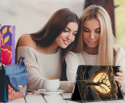 Case for Samsung Galaxy Tab S8 2022/Tab S7 2020 11 Inch (Model SM-X700/X706/T870/T875/T878), Multi-Angle Smart Stand Cover Auto Sleep/Wake, Tree of Life and Moon
