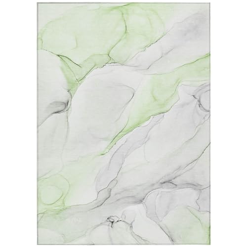 Addison Rugs Chantille ACN515 Green 8' x 10 Indoor Outdoor Area Rug, Stain Resistant, Machine Washable, Non Shedding, Bedroom, Living Room, Dining Room, Kitchen Rug
