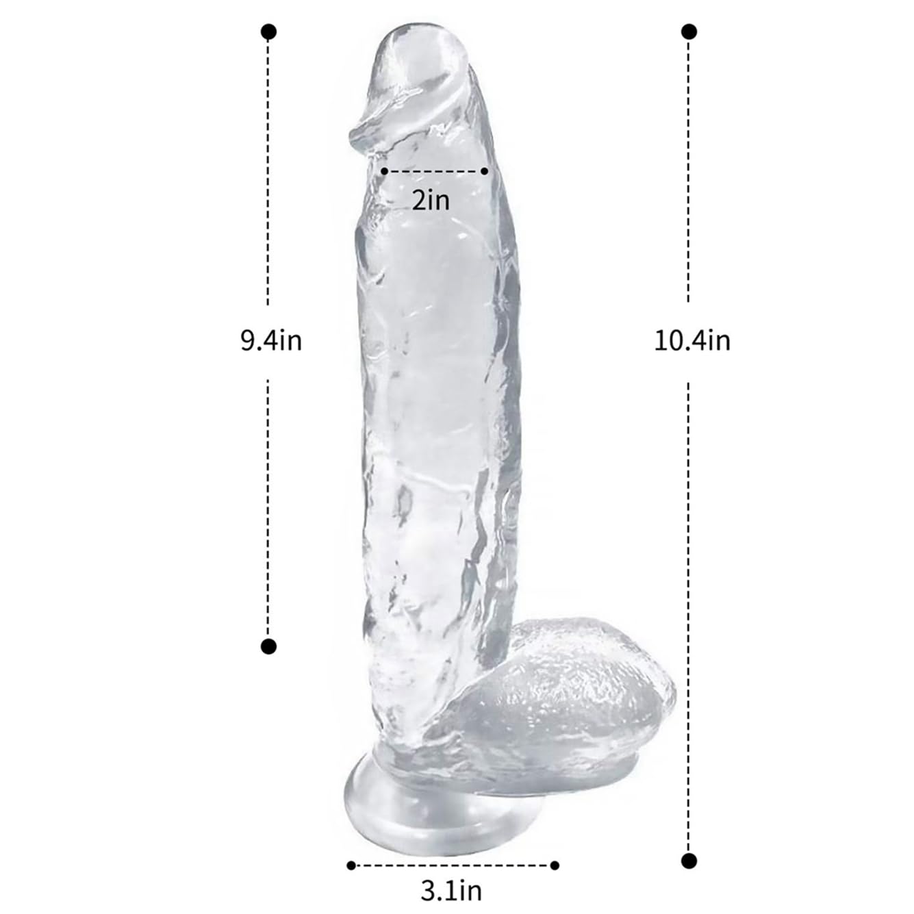 Super Soft Flexible Silicone Suction Cup Realistic Classic Wand-10.4 Inch, The Best Choice for Couples Holiday Relaxation