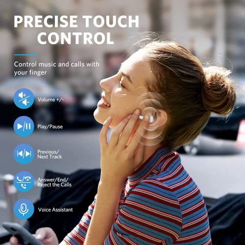 KAHPAN Wireless Earbuds, Bluetooth 5.3 Earbuds with 30H Playtime, IPX7 Waterproof Stereo Sound True Wireless Earbuds Built-in Microphone, Bluetooth Headphones for Sport and Working