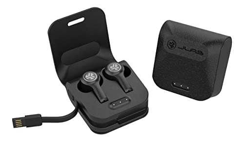 JLab JBuds Air Executive True Wireless Bluetooth Earbuds + Charging Case - Black - C3 Calling with Dual Microphones - Long Travel Playtime - Bluetooth 5.0 Connection - 3 EQ Sound Settings