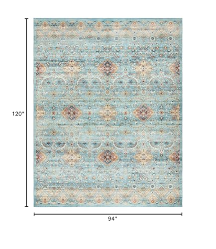 Gertmenian Indoor Boho Area Rug - 8x10 Large, Non Slip, Super Strong, Ideal for High Traffic Areas in Bedroom, Living Room, Kitchen - Tanis, Sage, 28503