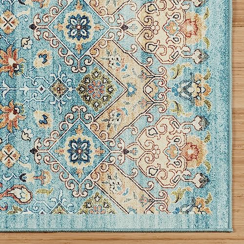 Gertmenian Indoor Boho Area Rug - 8x10 Large, Non Slip, Super Strong, Ideal for High Traffic Areas in Bedroom, Living Room, Kitchen - Tanis, Sage, 28503