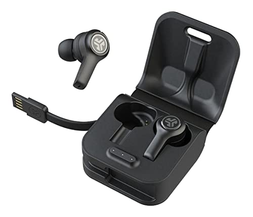 JLab JBuds Air Executive True Wireless Bluetooth Earbuds + Charging Case - Black - C3 Calling with Dual Microphones - Long Travel Playtime - Bluetooth 5.0 Connection - 3 EQ Sound Settings