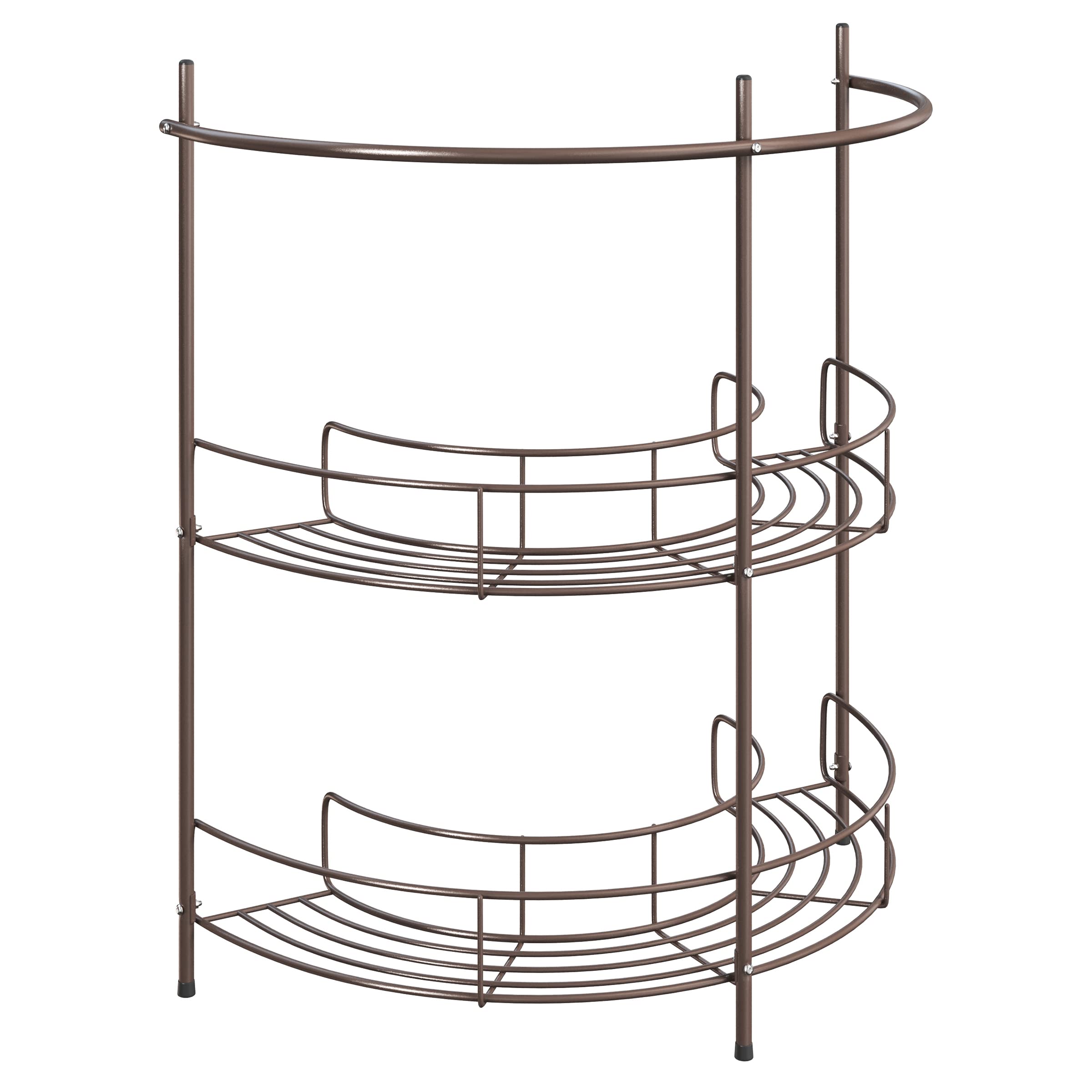 Lavish Home Compact Rack Pedestal Sink Organizer, (L) 21.25β x (W) 11β x (H) 23.25β, Bronze