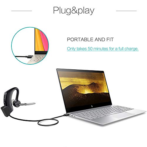 [2-Pack] TUSITA Charger Compatible with Plantronics Voyager Legend - USB Charging Cable Clip Cradle 27cm - Wireless Bluetooth Headset Accessories