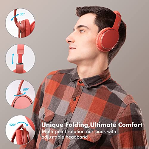 Srhythm Renewed NC25 Active Noise Cancelling Headphones Bluetooth 5.0, ANC Stereo Headset Over-Ear with Hi-Fi,Mic,50H Playtime,Voice Assistant,Low Latency Game Mode