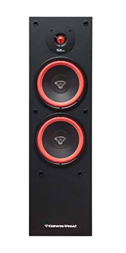CERWIN Vega Home Audio SL-28 8" 2-Way Dual Floor Speaker with 1" Soft Dome Tweeter