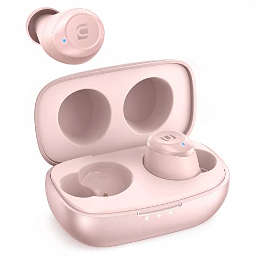 UGREEN HiTune Wireless Earbuds Bluetooth 5.0, Aptx HiFi Stereo Wireless Headphones with Built-in Mic, CVC 8.0 Clear Call Bluetooth Earbuds, Wireless Earphones with Deep Bass, 27H Playtime Rosegold