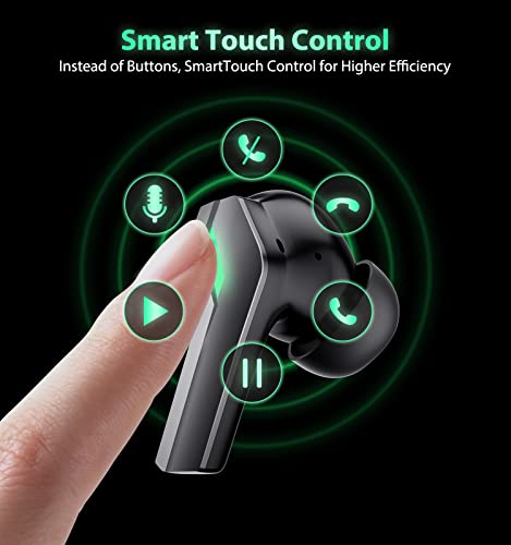 Bluetooth 5.3 Wireless Earbuds in-Ear Headphone for iPhone 14 Pro Max 13 Samsung Z Fold 4 Flip 3, Noise Cancelling Mic Bass Sound Sport Headset for iPad 10 Galaxy S23 S22 S21 Pixel 7 Pro 6 Oneplus 11