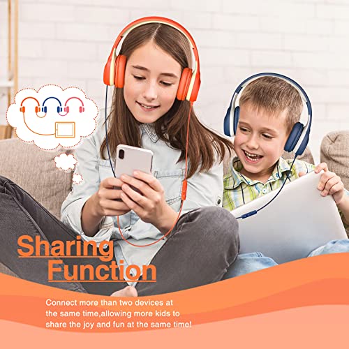 Bluetooth Headphones Over Ear, 55H Playtime Wireless Headphones with 3 EQ Music Modes, HiFi Stereo Foldable Lightweight Headset with Built-in Mic,Deep Bass for Home Office Cellphone PC