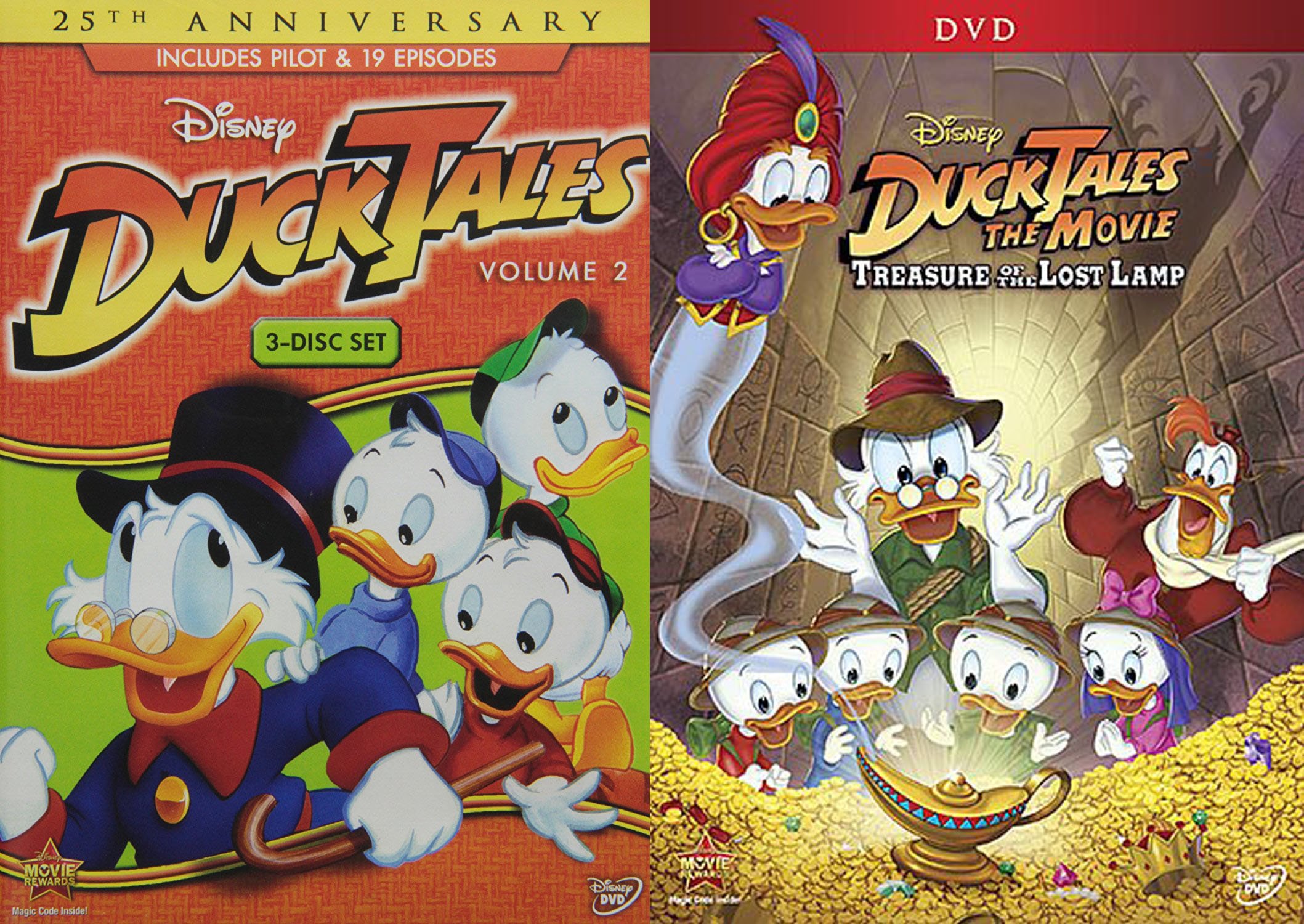 Disney's Ducktales 2-Pack Set - DuckTales Volume 2 3-Disc Set & DuckTales the Movie: Treasure of the Lost Lamp Feature Film 4-DVD Bundle