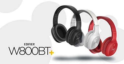 Edifier W800BT Plus Wireless Headphones Over-Ear Headset - Qualcomm® aptX - Bluetooth V5.1 - CVC™ 8.0 Call Noise Cancelling - 55H Playtime - Built-in Microphone - Physical Button and App Control