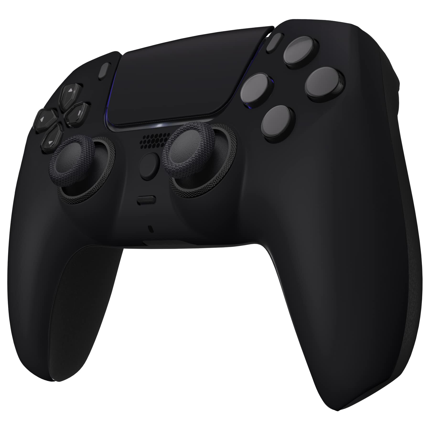 eXtremeRate Luna Redesigned Black Front Shell Touchpad Compatible with ps5 Controller BDM-010 020 BDM-030 040 050, DIY Replacement Faceplate Custom Touch Pad Cover Compatible with ps5 Controller